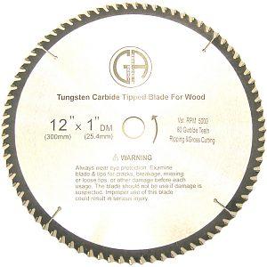 TCC280 12IN 80 Tooth Tungsten Carbide Tipped WOOD Cabinet Saw Blade
